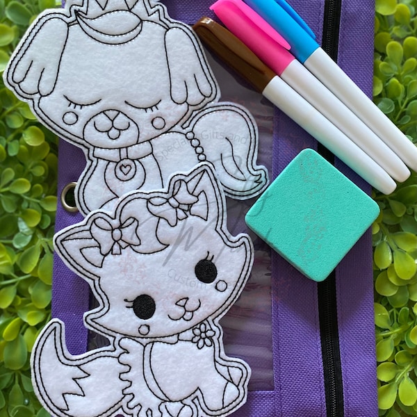 Flat Vinyl Coloring Dolls - Etsy