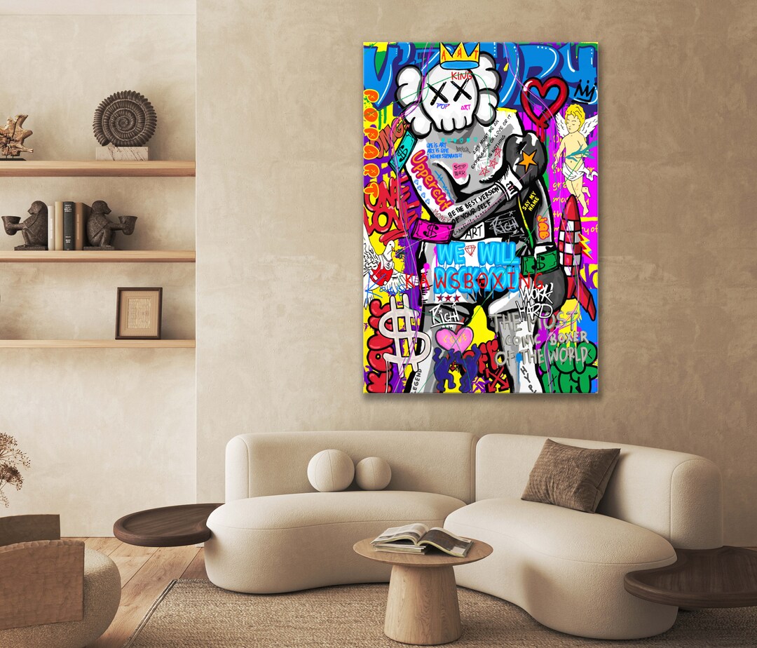 Bunch of Colorful Graffiti Cartoon Character Painting Poster or Canvas ...