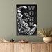 Strong Man Flexing His Muscles With the Word work 40x60cm Canvas or ...