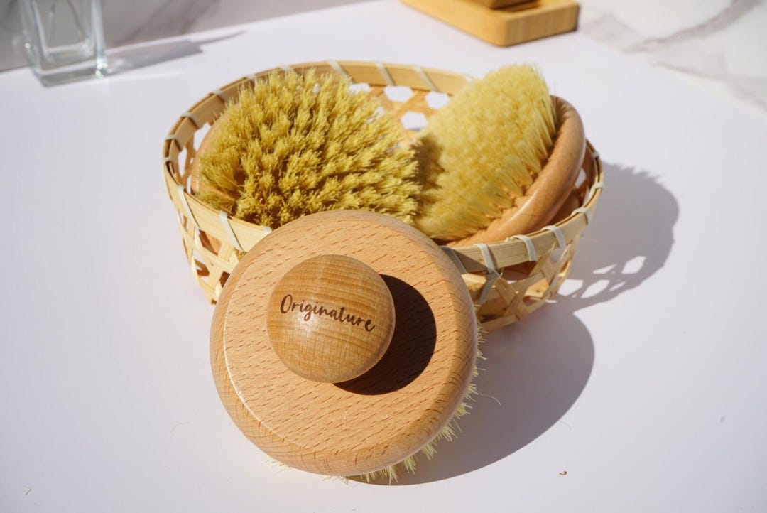 Dry Brush 100% Natural Sisal Fiber Wooden Dry Body Brush Exfoliating ...