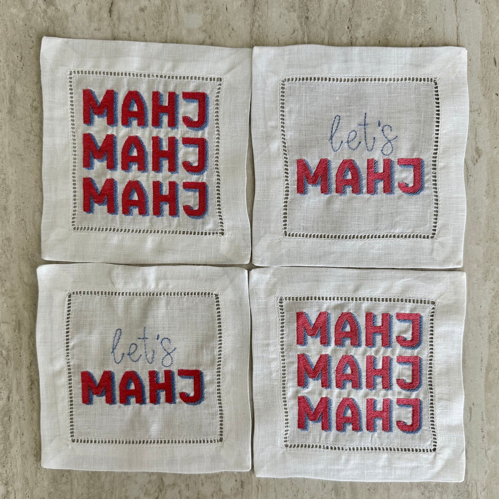 Mahjong Cocktail Napkins - Etsy