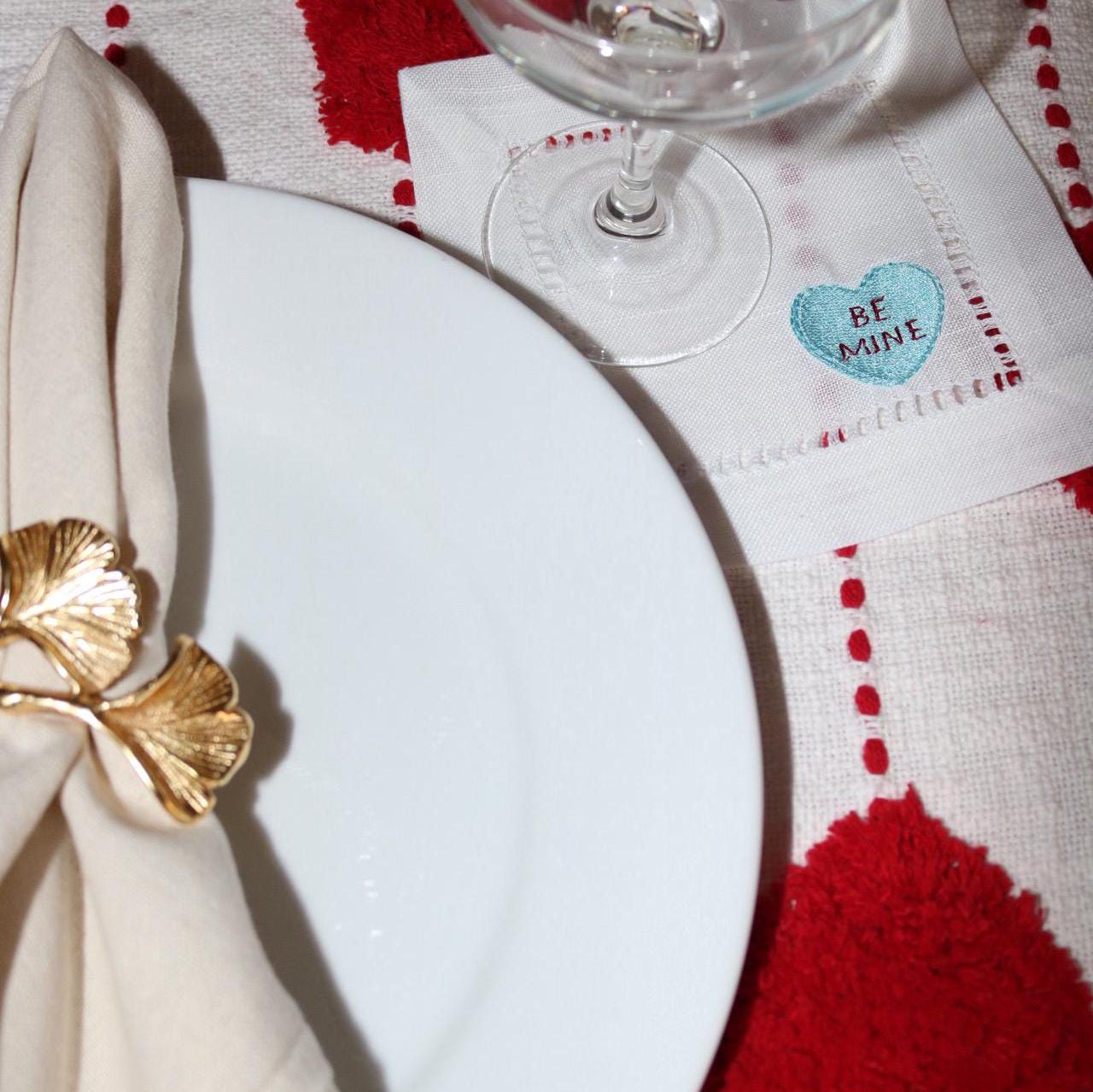 Conversation Heart Cocktail Napkins - Etsy