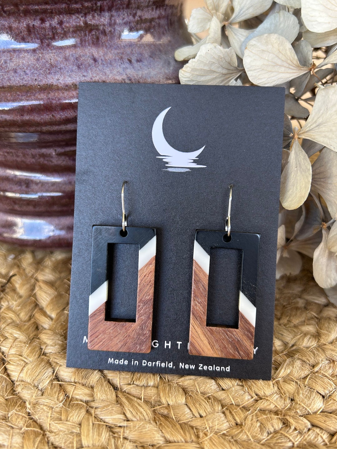 TIMBER a Very Unique Diagonal Half Wood Half Resin - Etsy
