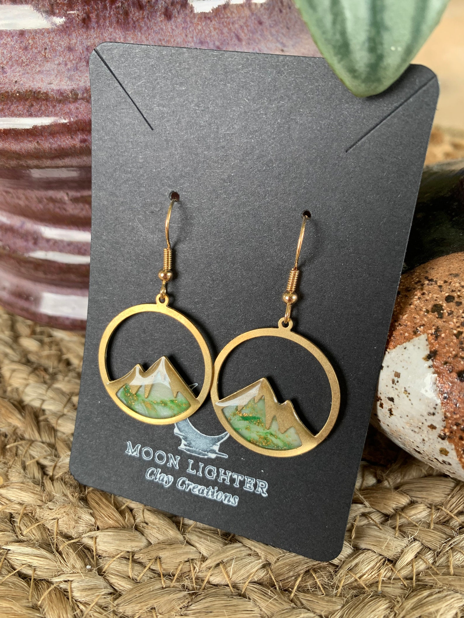 TORLESSE - Mountain Range Design With a Polymer Clay and Gold Design - Etsy