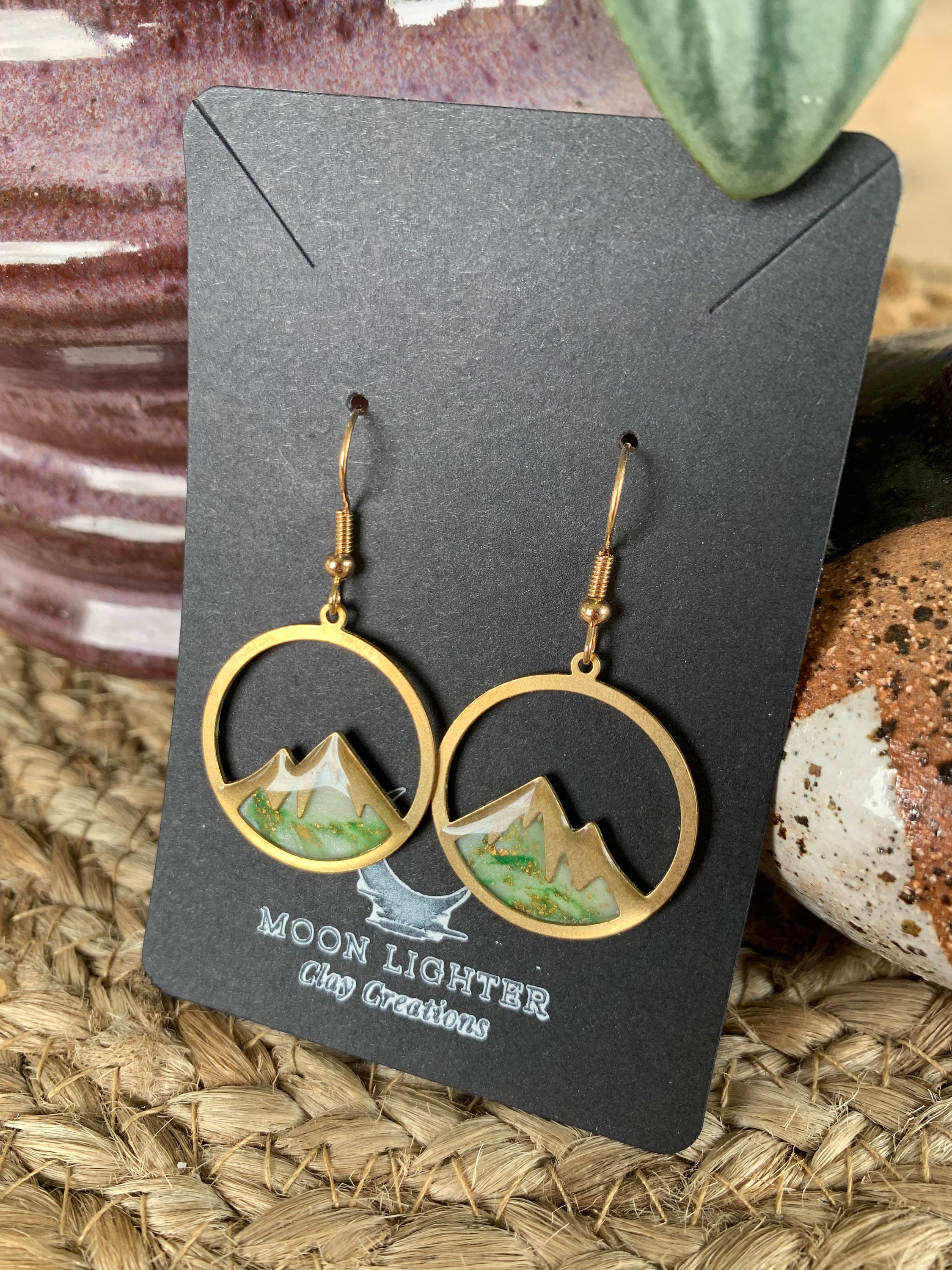 TORLESSE Mountain Range Design With a Polymer Clay and Gold Design - Etsy