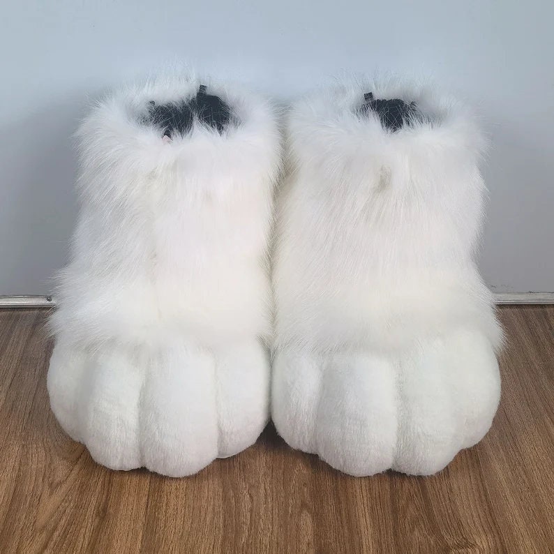 Cosplay Fursuit Feetpaws Black White Fursuit Feetpaws - Etsy