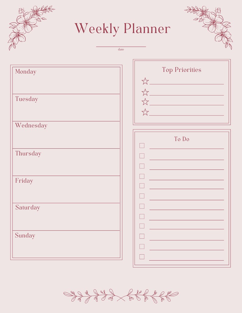 Planning Bundle - Daily, Weekly, Monthly, to Do to Organize Your Life ...