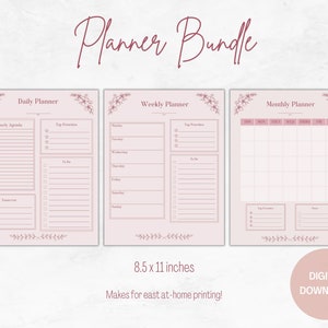 Planning Bundle - Daily, Weekly, Monthly, to Do to Organize Your Life ...