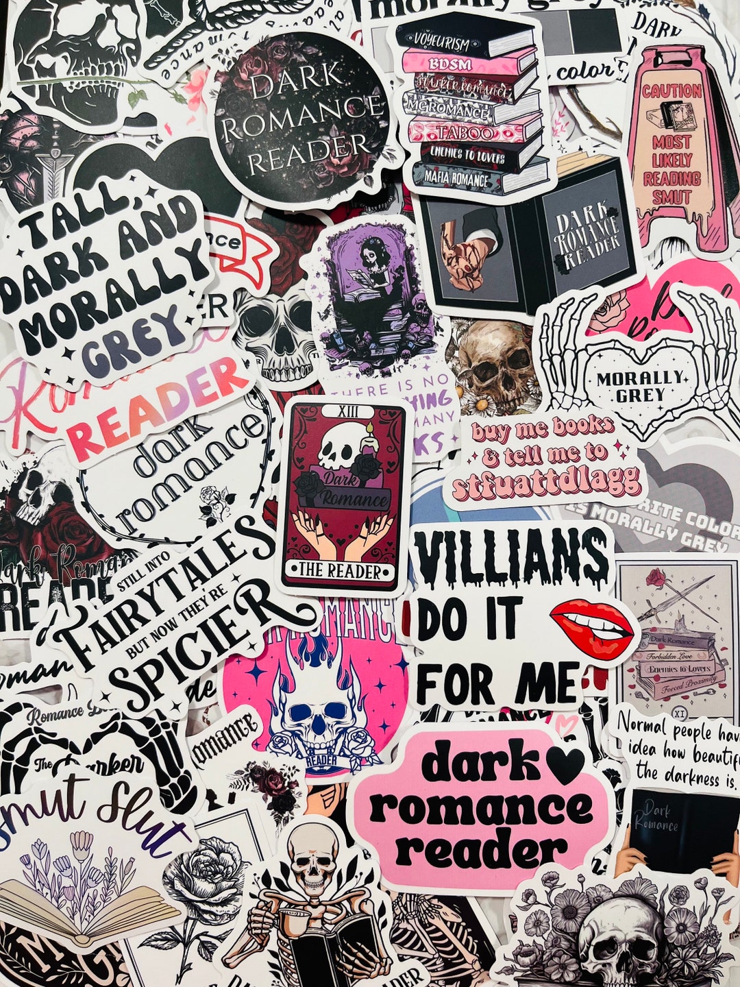 Dark Romantasy Bookish Sticker Mystery Pack, Random Book Nook Die Cut ...