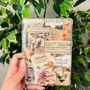 Kindle Insert for Clear Case, Vintage Book Theme, Kindle Skin, Bookish ...