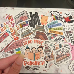Reading Book Sticker Mystery Pack, Random Book Nook Die Cut Stickers ...
