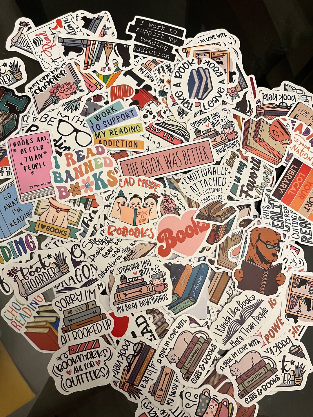 Reading Book Sticker Mystery Pack, Random Book Nook Die Cut Stickers ...