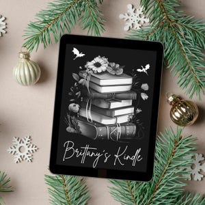 Custom Kindle Lock Screen, Book Stack Romantasy Kindle Screen Saver ...