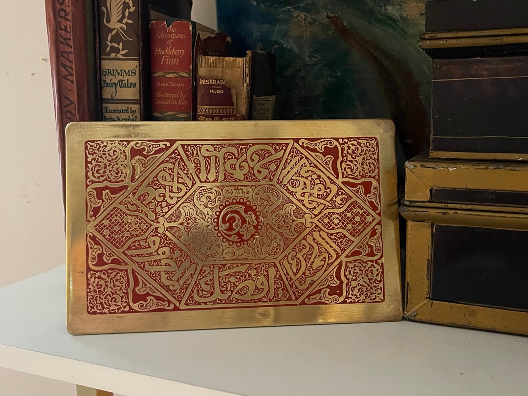 Rare Antique German Hammered Brass Footed Box - Etsy