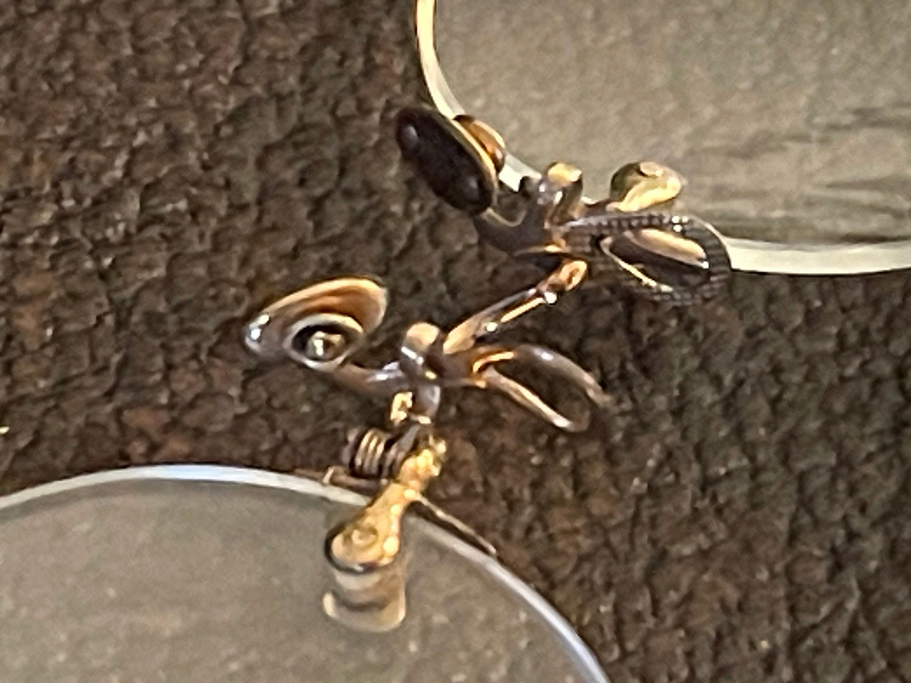 RARE Antique Gold Filled Spectacles With Gold Chain and Hair Clip ...