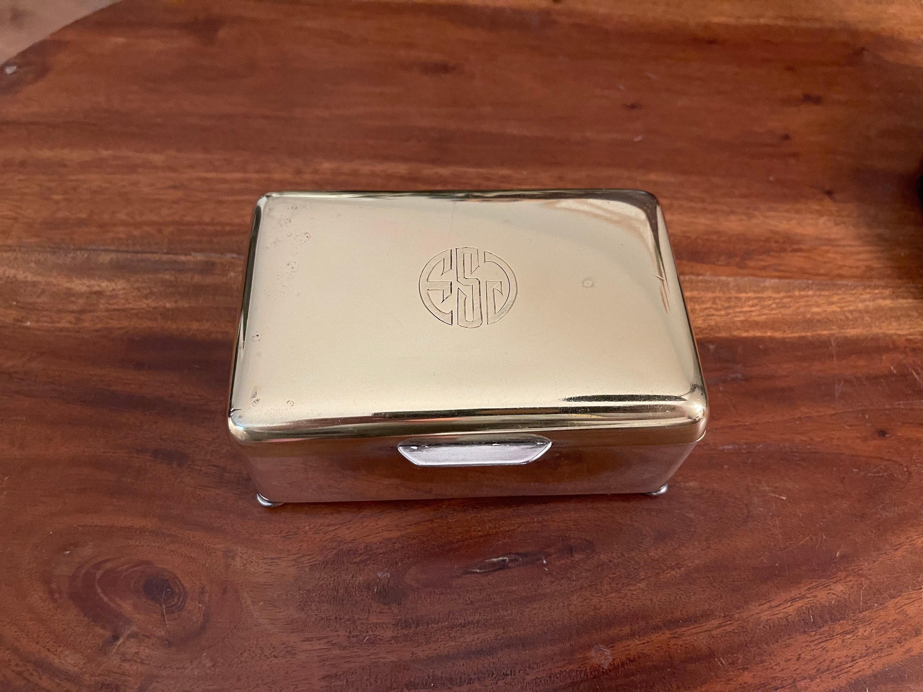 Antique E. G. WEBSTER & SON Silver and Gold Cigarette Box - Etsy