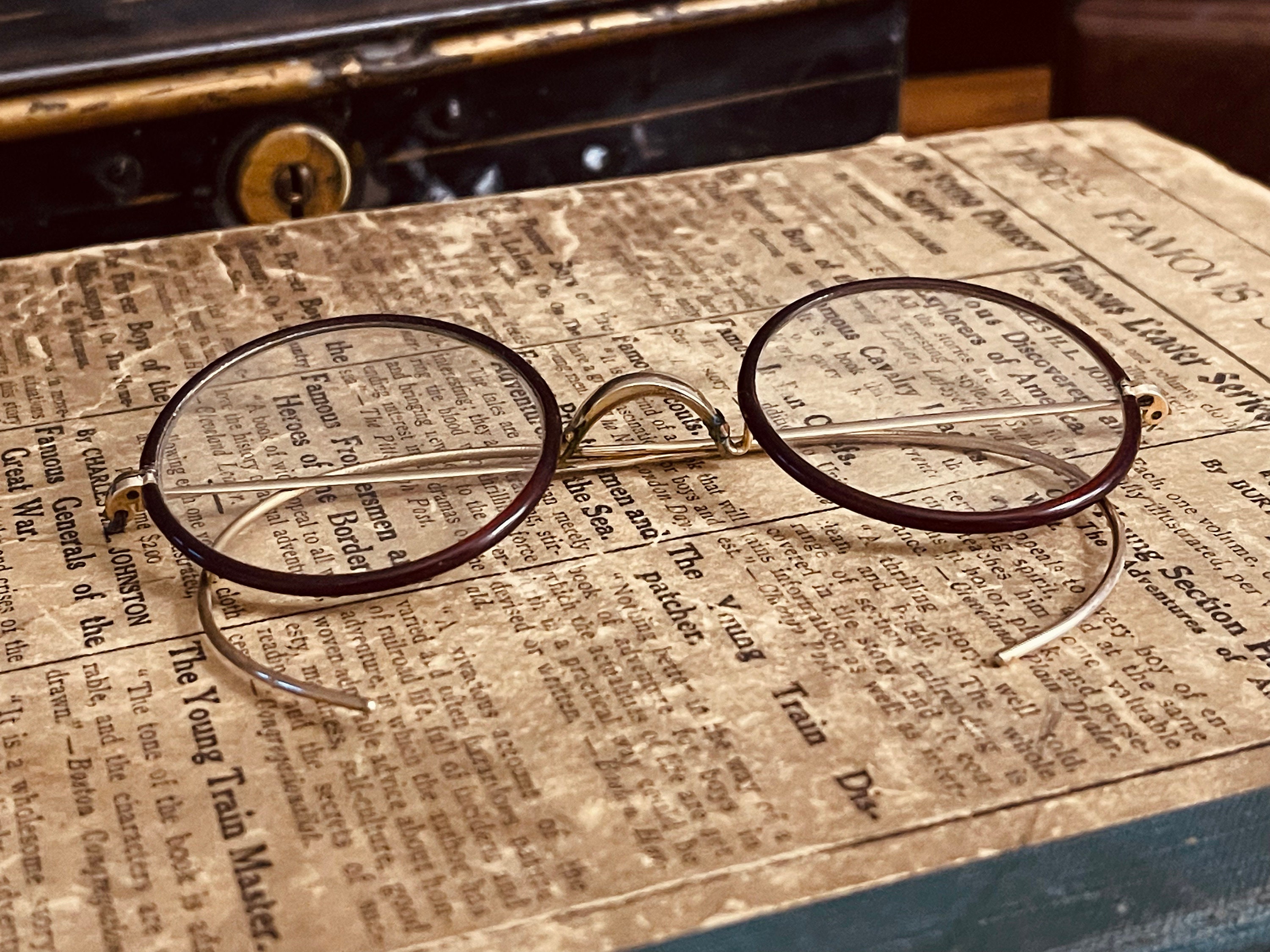 Antique 1920s Gold Filled Windsor Round Eyeglasses Saddle Bridge Tortoise Rims Etsy