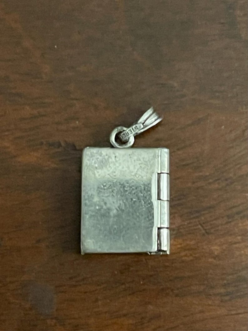 Vintage Small Sterling Silver Photo Frame Pendant Charm - Etsy
