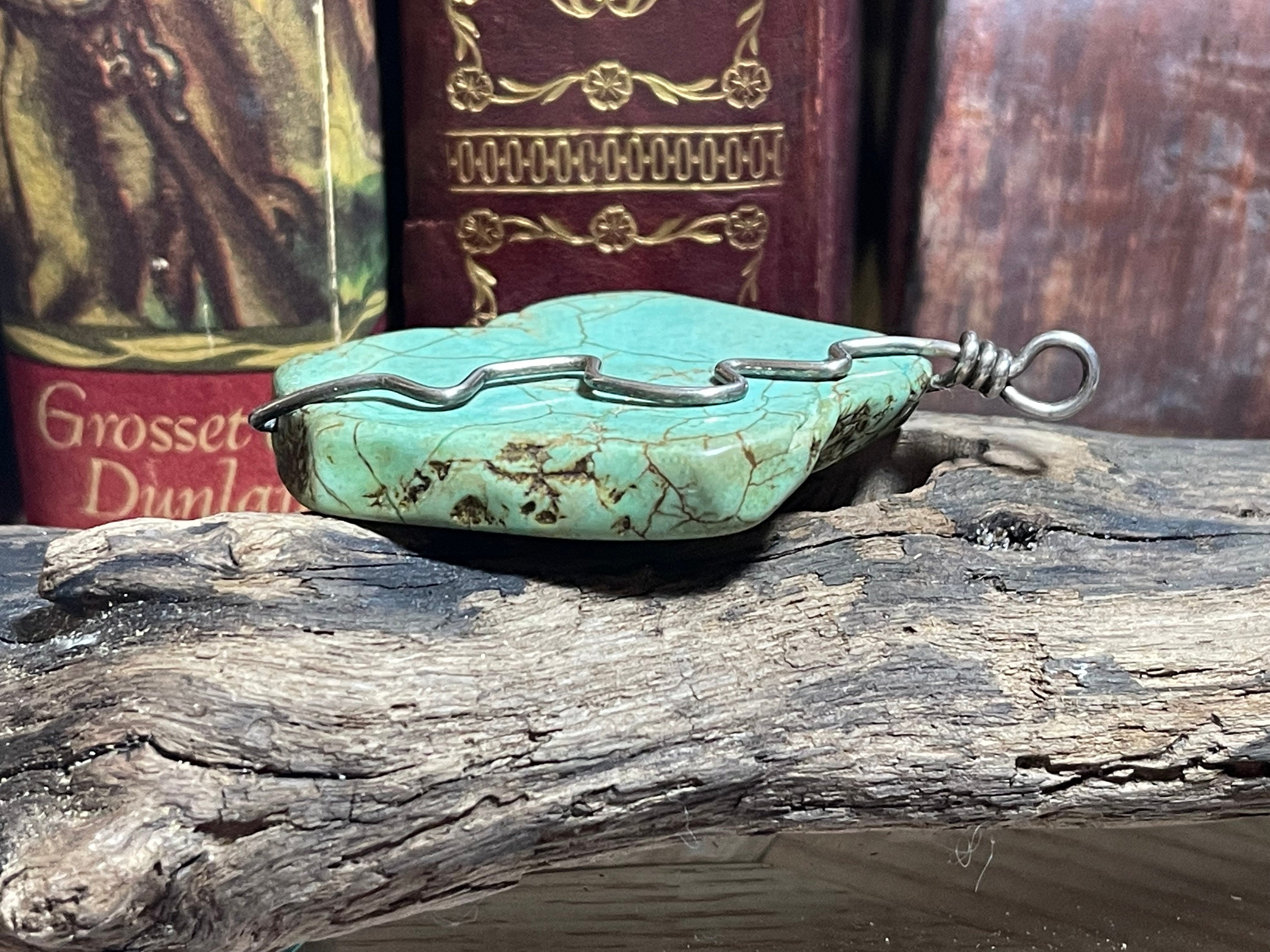 Wonderful Large Natural Turquoise Slab Pendant Silver - Etsy