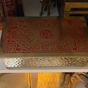 Rare Antique German Hammered Brass Footed Box - Etsy