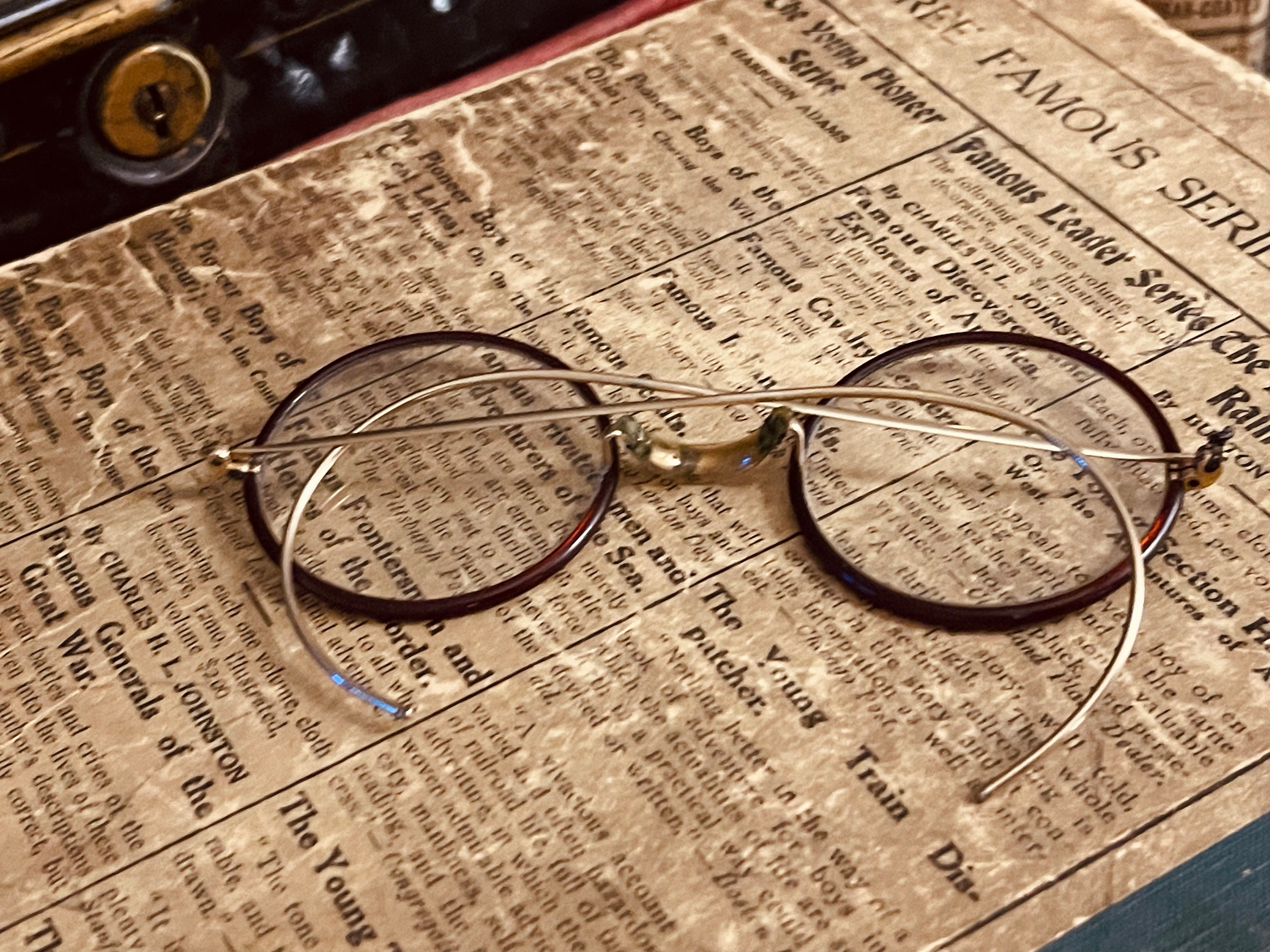 Antique 1920s Gold Filled Windsor Round Eyeglasses Saddle Bridge Tortoise Rims Etsy