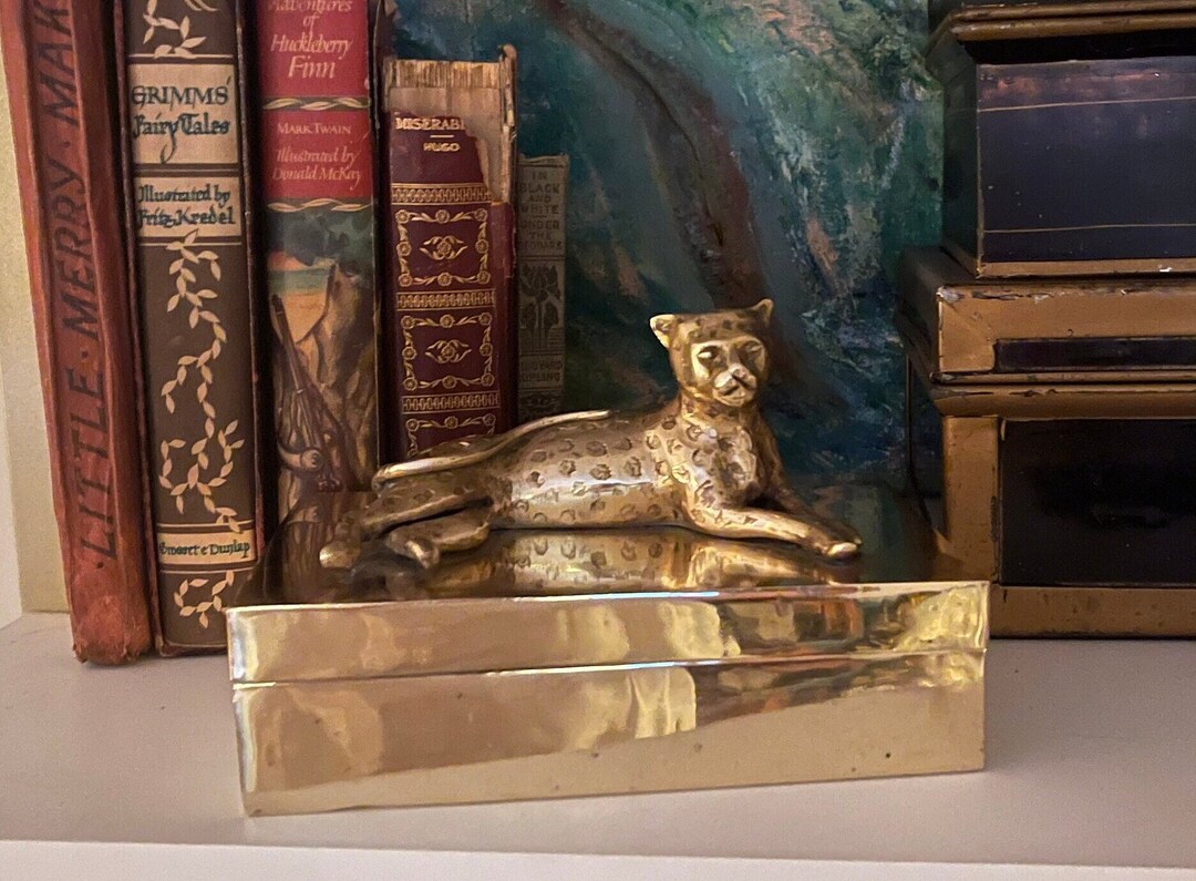 Stunning Heavy Solid Brass Cheetah Box - Etsy