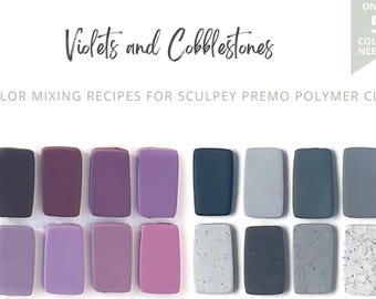 Polymer Clay Color Recipes, Sculpey Premo Gray Palette, Recipe Cards ...