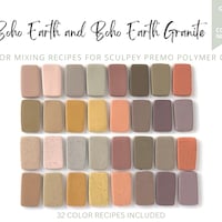 Polymer Clay Color Recipes, Sculpey Premo Boho Earth Tones, Recipe ...
