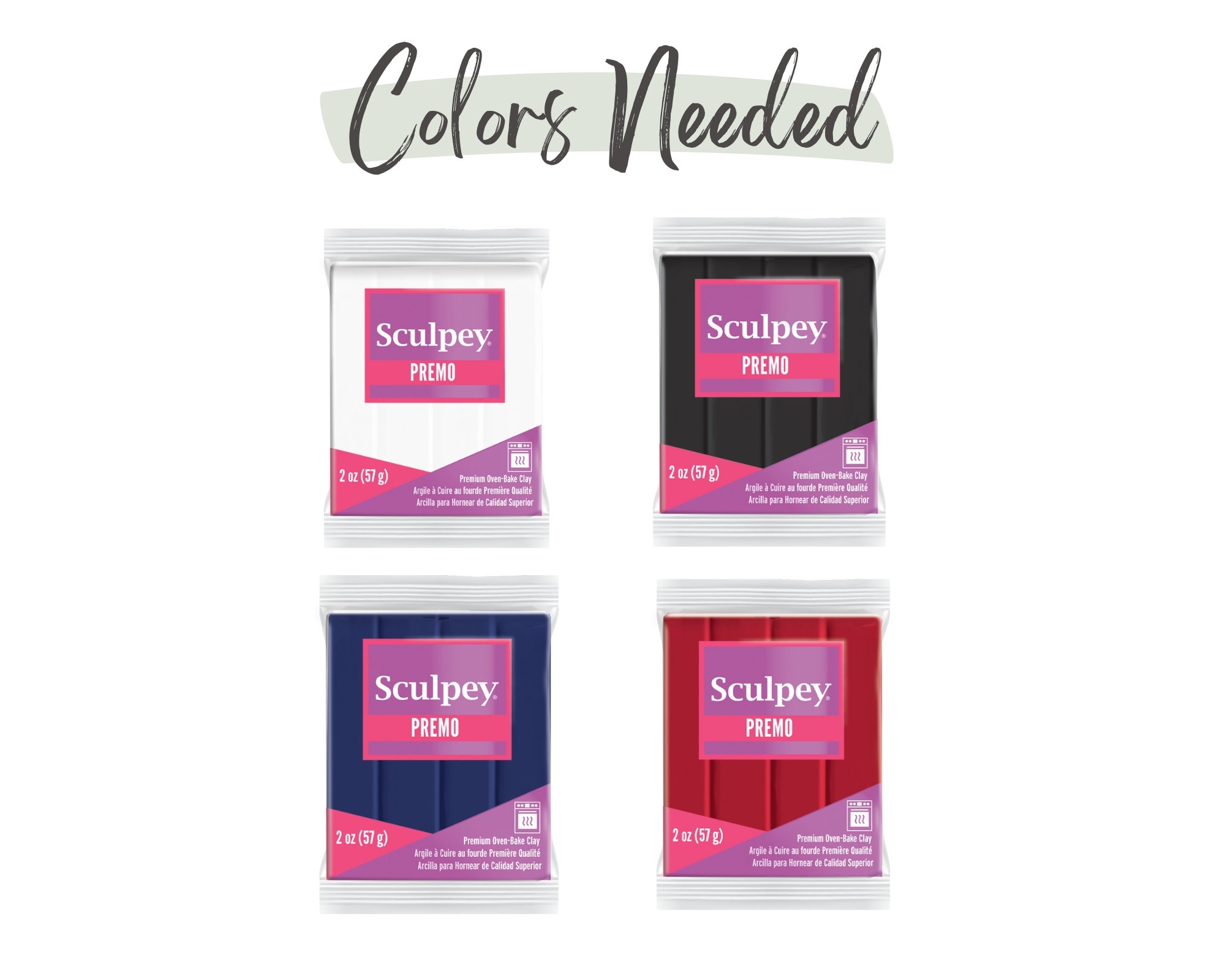 Purple Polymer Clay Color Recipes Sculpey Premo Recipe - Etsy