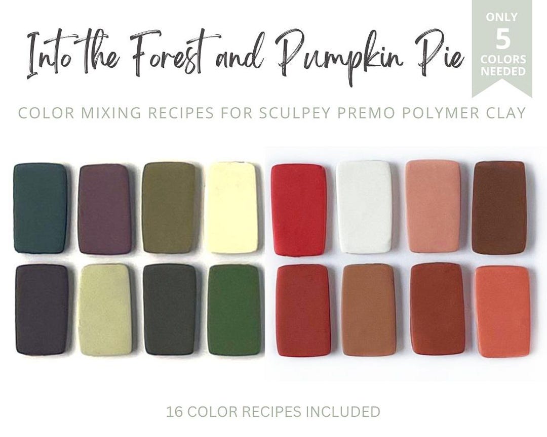 Sculpey Premo Polymer Clay Color Mixing Recipes: Fall Boho Palettes ...