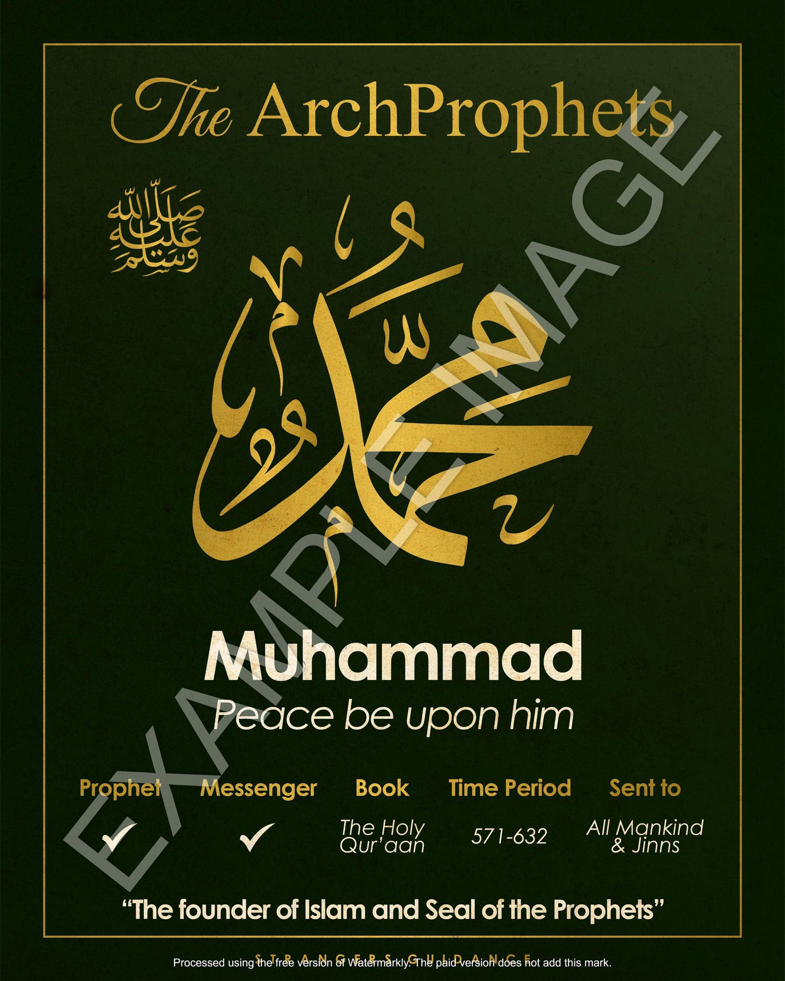 Islamic Arch Prophets Posters - Collection of 5 - Etsy