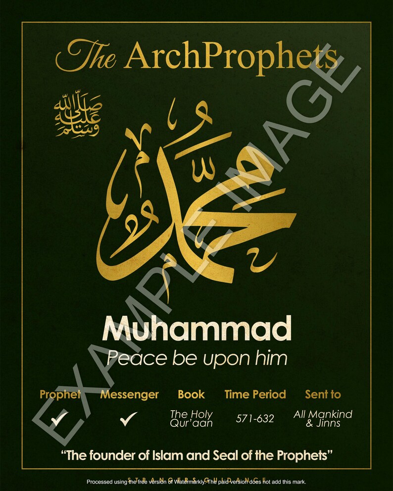 Islamic Arch Prophets Posters - Collection of 5 - Etsy