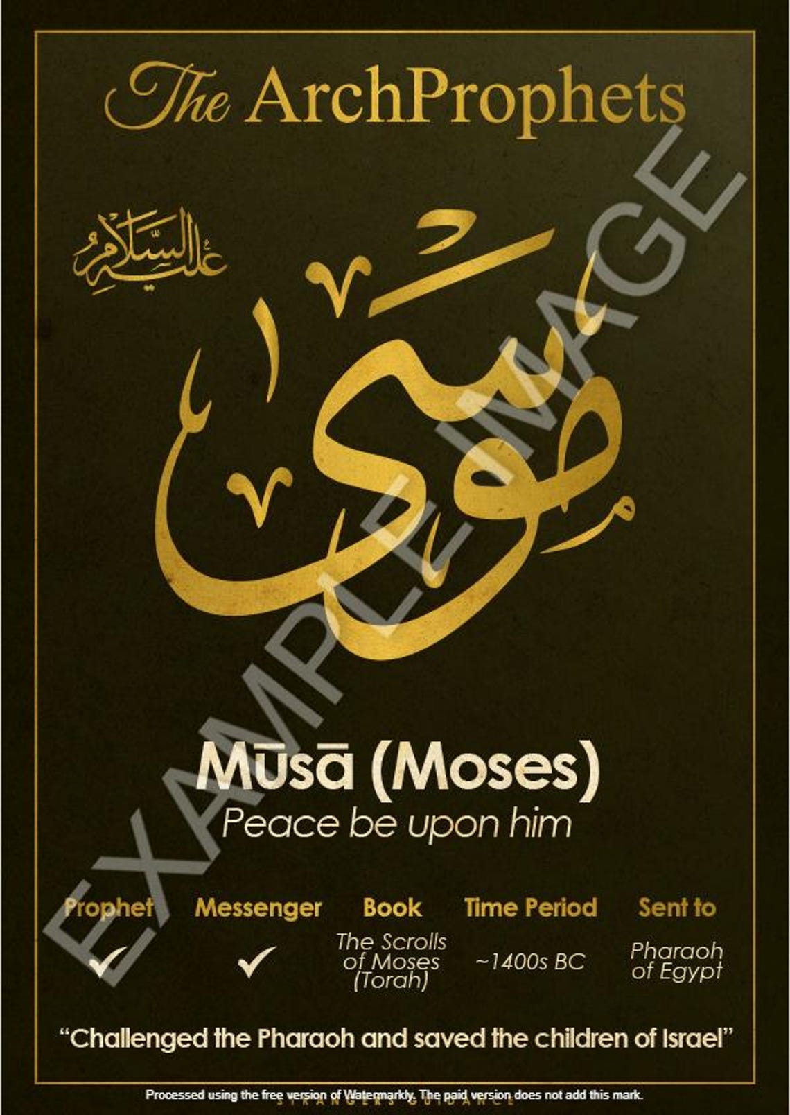 Islamic Arch Prophets Posters - Collection of 5 - Etsy