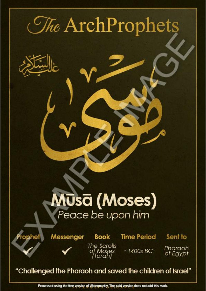 Islamic Arch Prophets Posters - Collection of 5 - Etsy