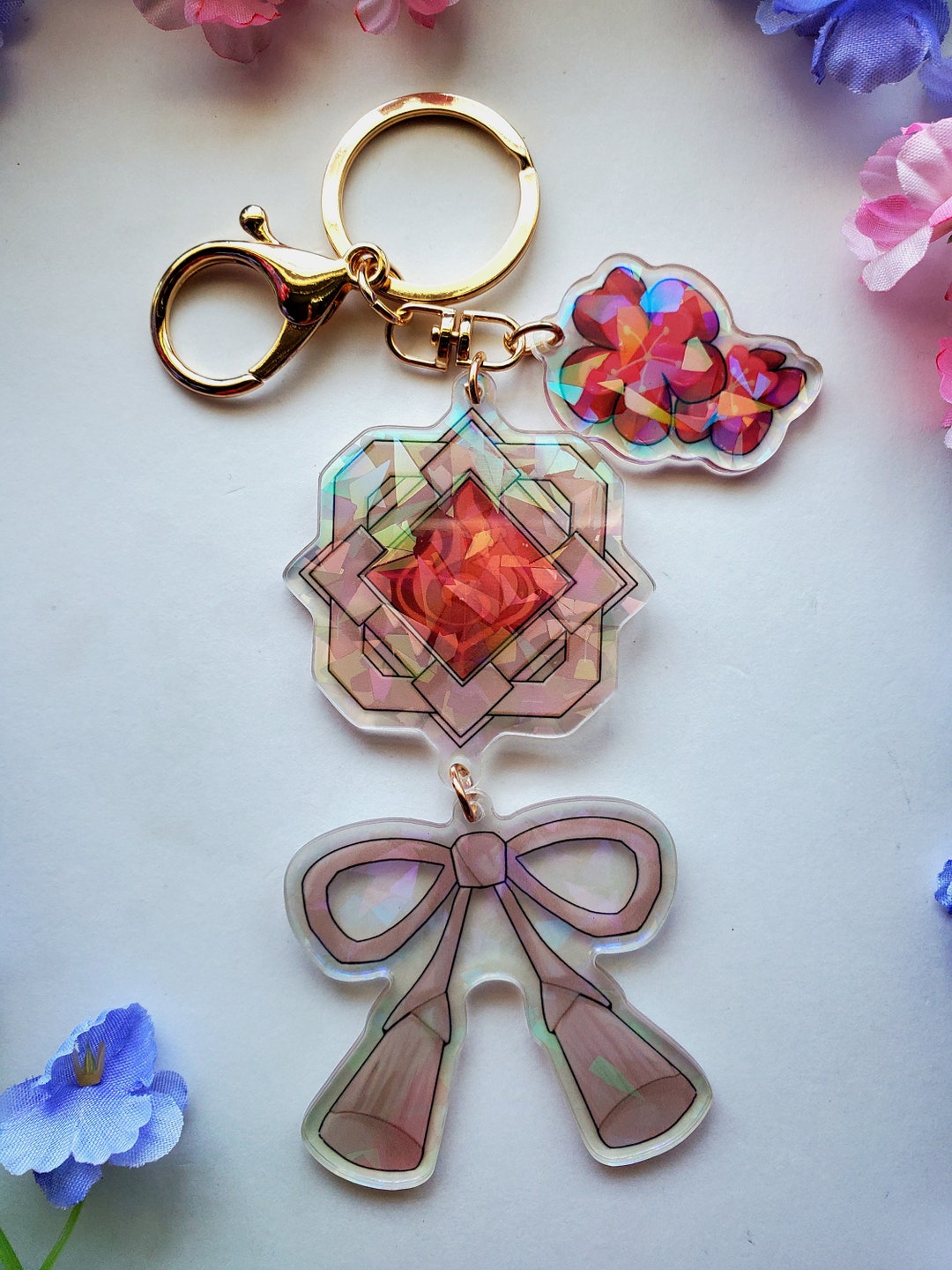 Hutao Linked Keychain Genshin Impact - Etsy