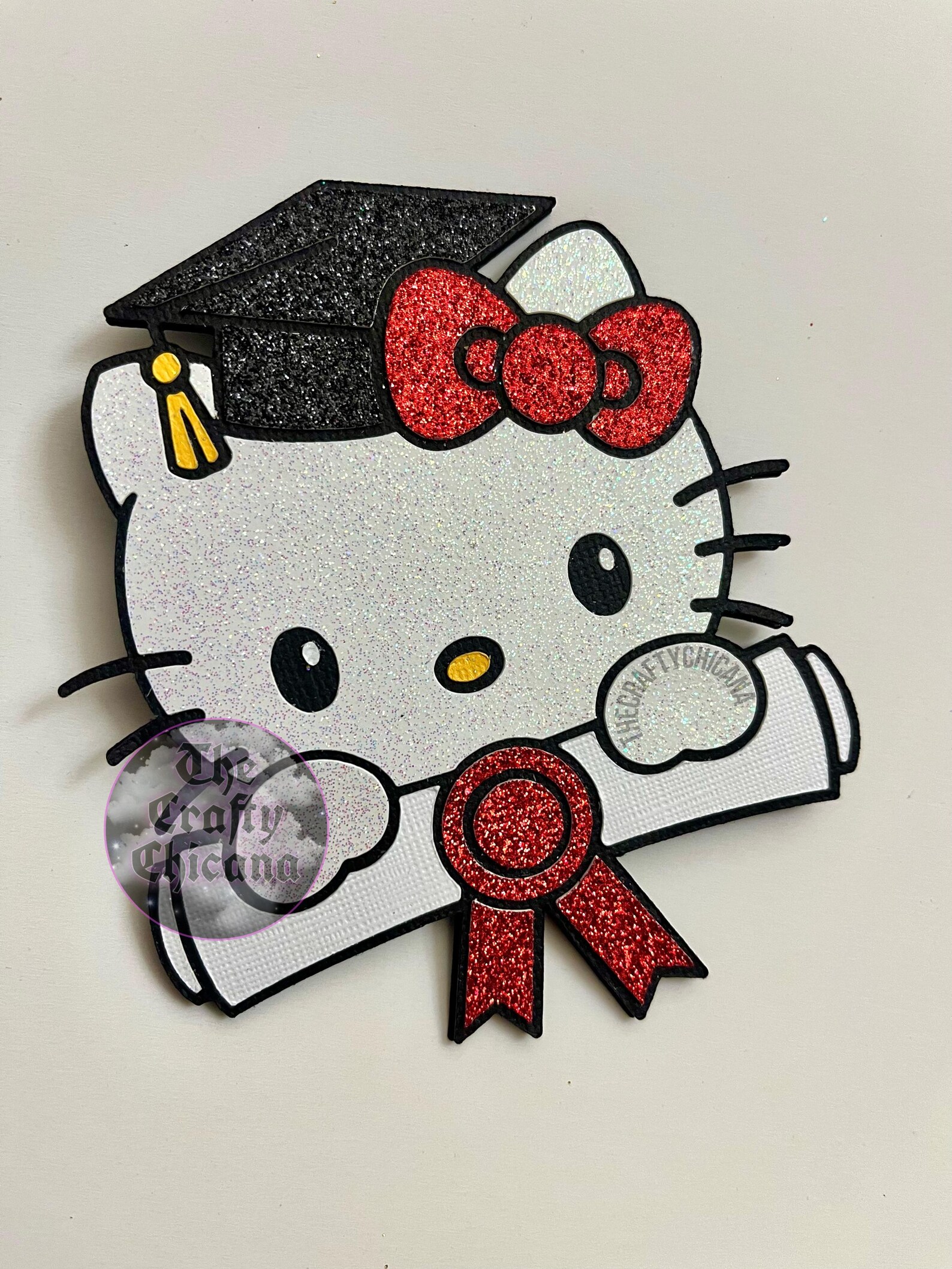 Graduation Kitty (cardstock) Bouquet Topper / Grad Cap Topper / Topper ...