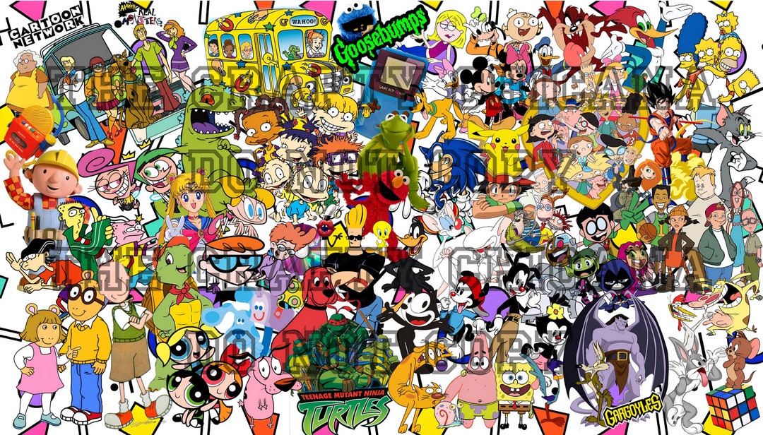 90s Animated Characters 12oz Tumbler - Etsy