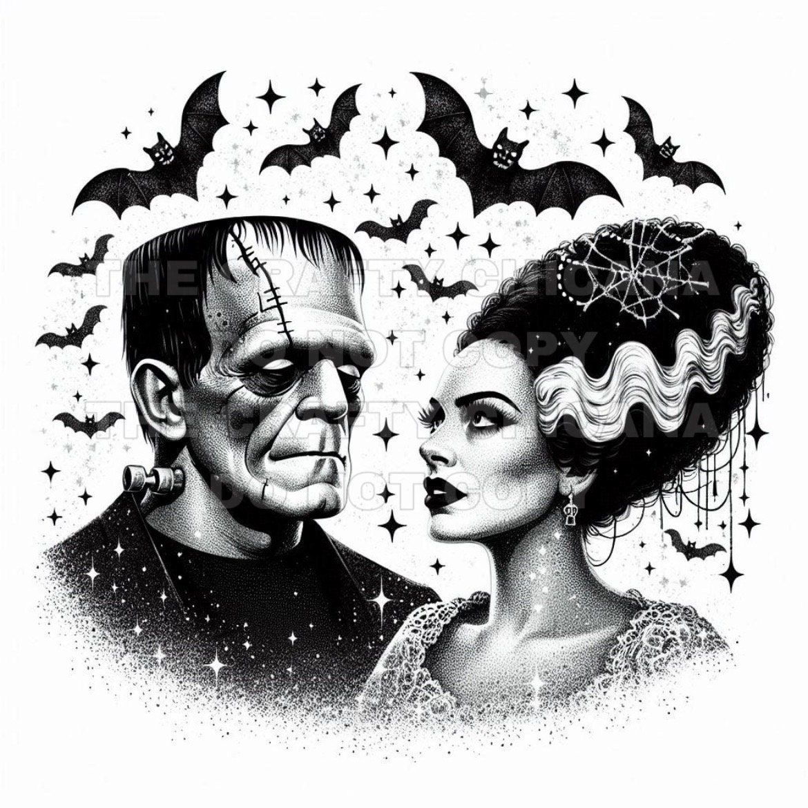 Frankenstein & the Bride of Frankenstein (digital Download) - Etsy