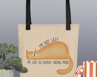 Ginger Cat Tote Bag Hand Printed on Cotton by Fiona Hamilton - Etsy