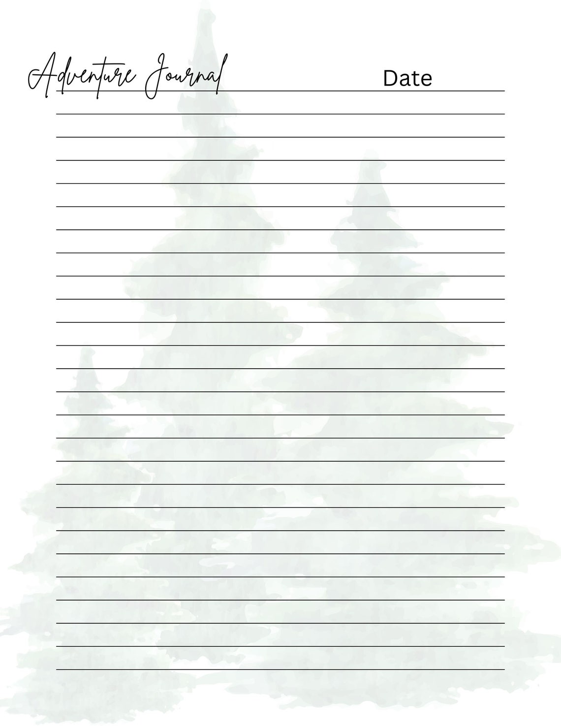 My Adventure Journal Pine Trees - Etsy