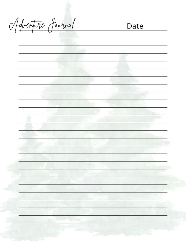 My Adventure Journal Pine Trees - Etsy