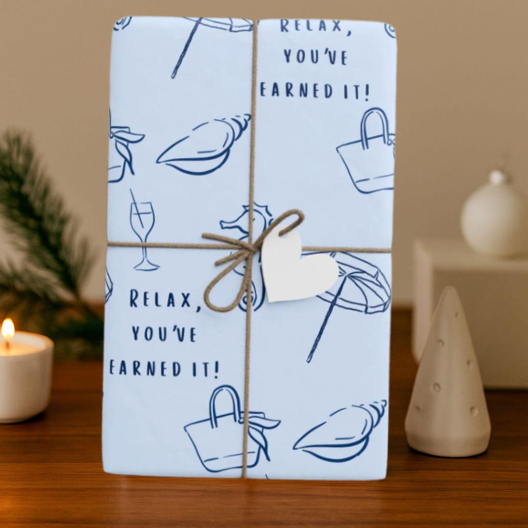 Retirement Party Gift Wrapping Paper Cute Doodle Gift Wrap for Coworker ...