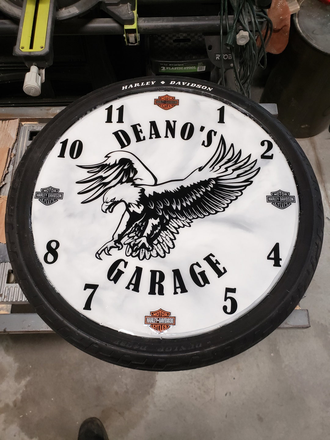 Motorcycle Tire Clocks - Etsy