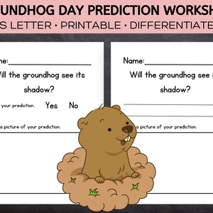 Groundhog Day Printable Worksheet, February Kids Worksheet for ...