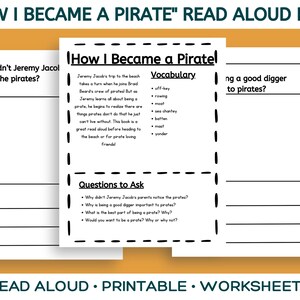 How I Became a Pirate Summer Lesson Plans, Summer Learning Pre K ...