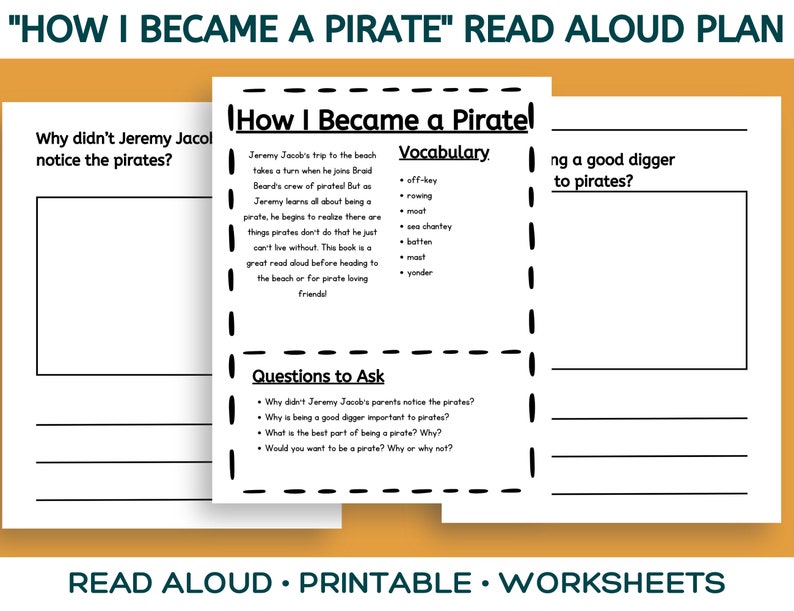 How I Became a Pirate Summer Lesson Plans, Summer Learning Pre K ...