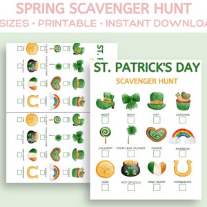 Spring Scavenger Hunt Printable, Spring Game for Kids, Spring Game for ...