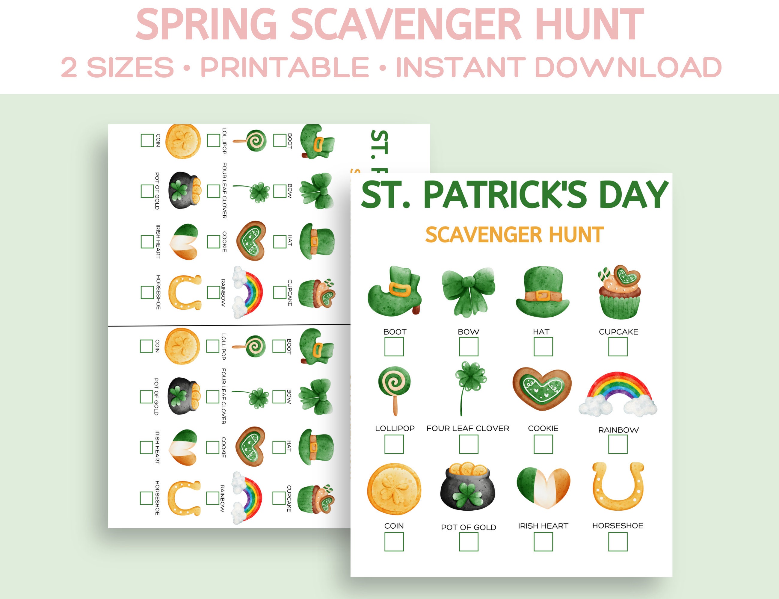 Spring Scavenger Hunt Printable, Spring Game for Kids, Spring Game for ...