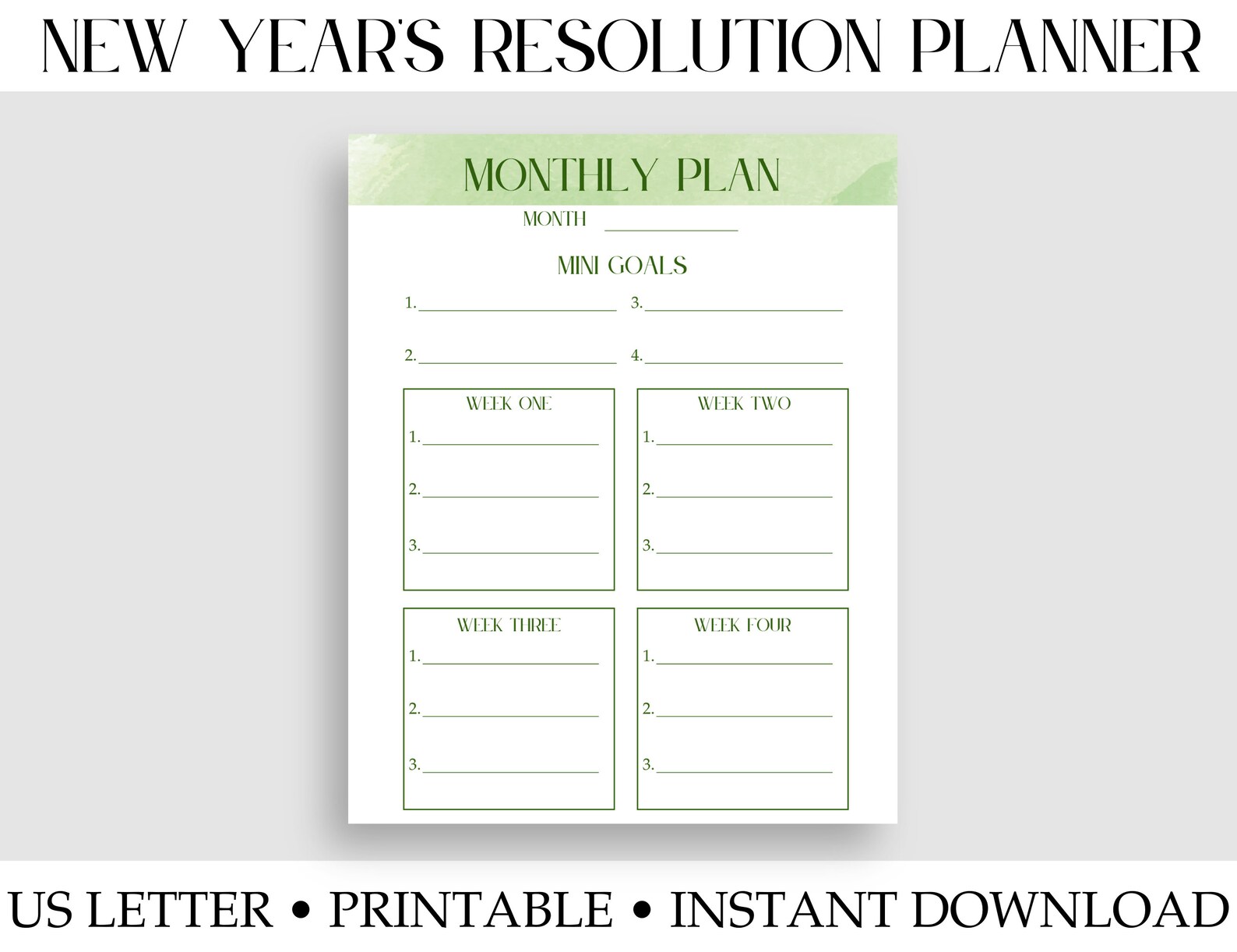 2023 New Years Resolution Planner Printable, New Years Goals Planner ...