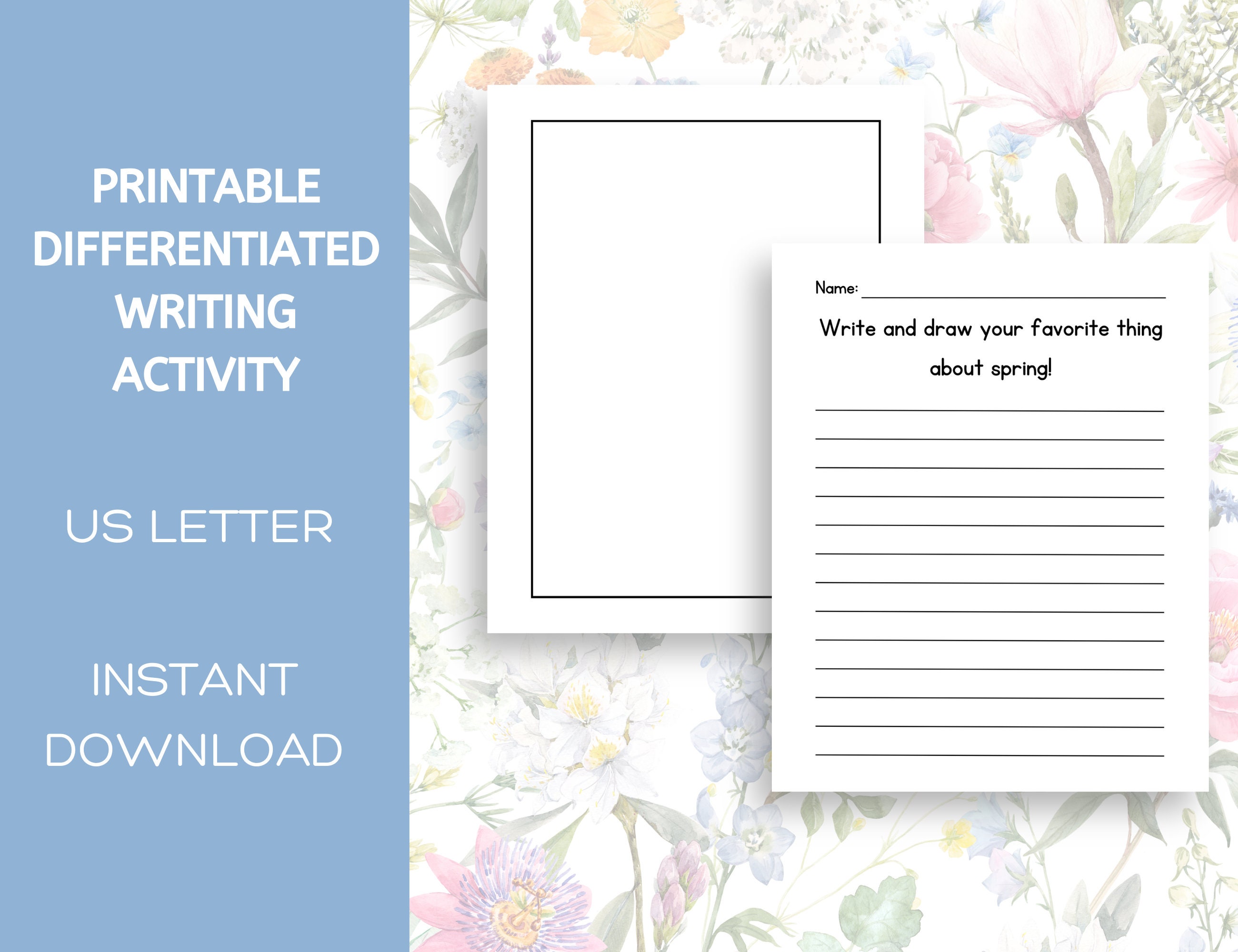 My Favorite Thing About Spring Printable Worksheet, First Day of Spring ...